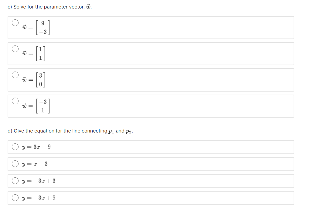 Solved Given points p1=(2,3) and p2=(3,0), and the equation | Chegg.com