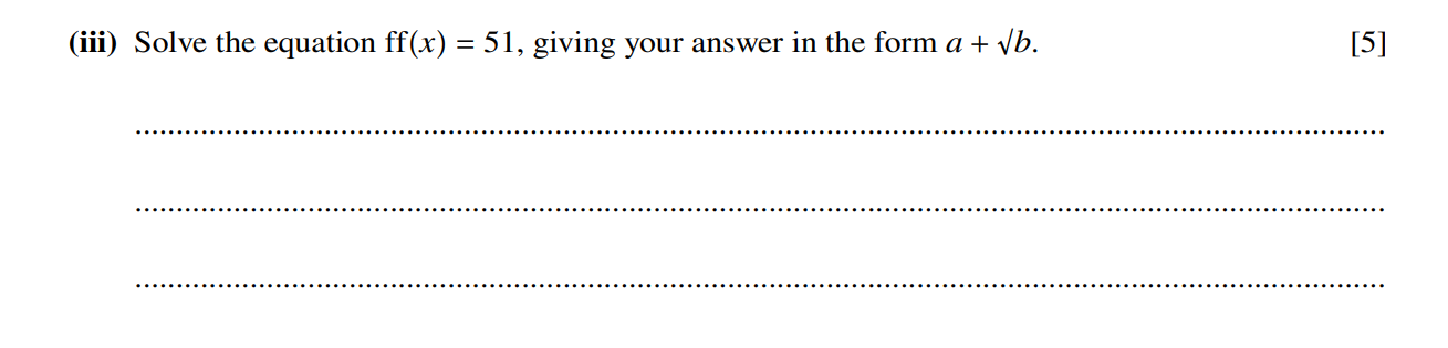 Solved 10 The one-one function f is defined by f(x) = (x - | Chegg.com