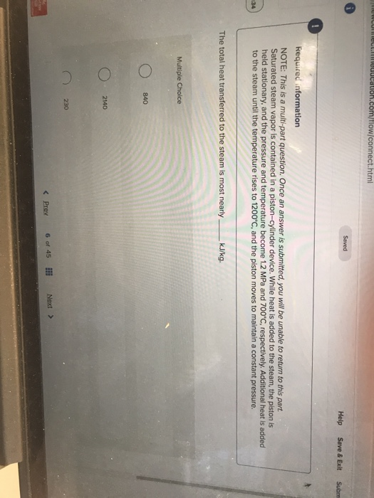Solved omeecation.com/flow/connect.html Help Save & Exit | Chegg.com