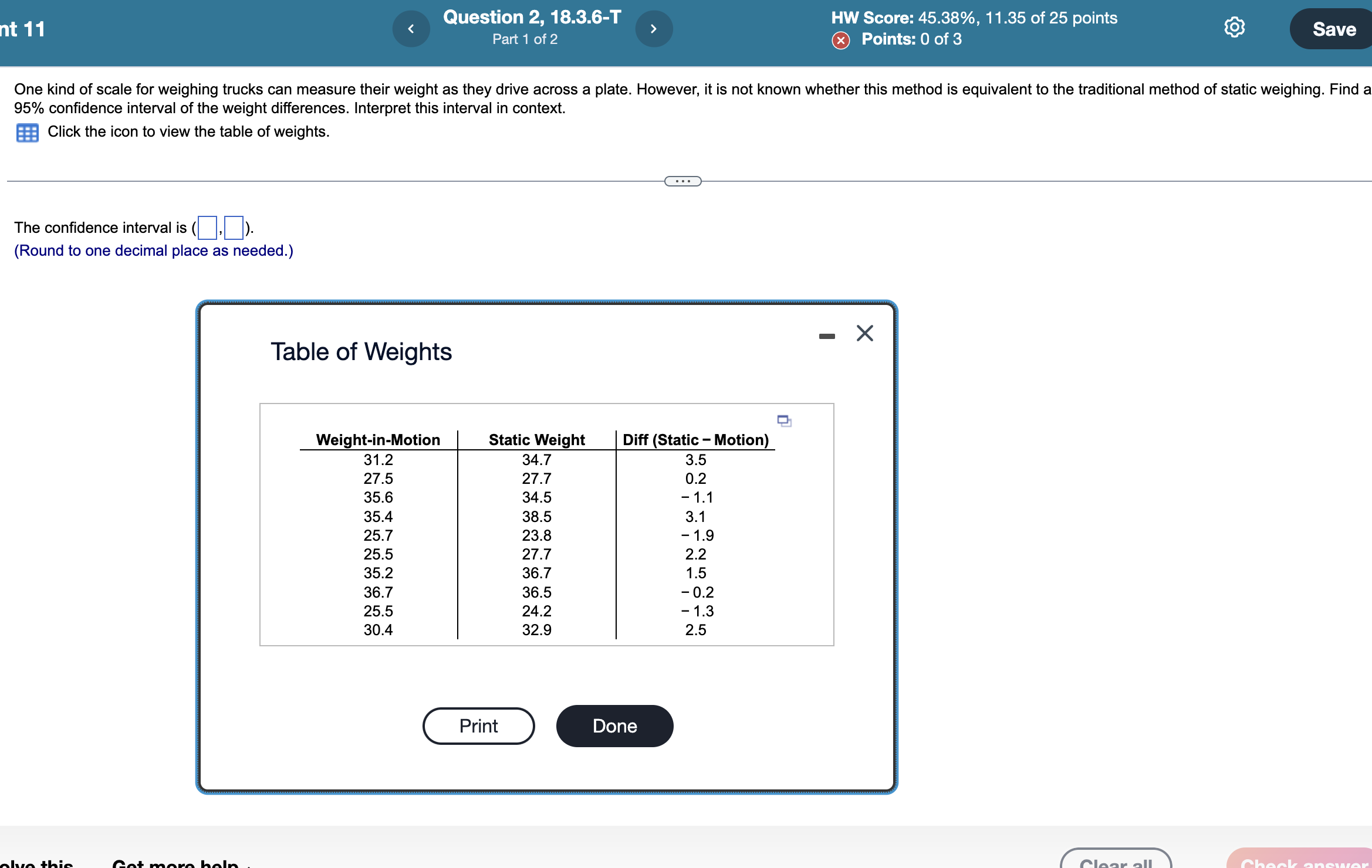 Solved One kind of scale for weighing trucks can measure | Chegg.com