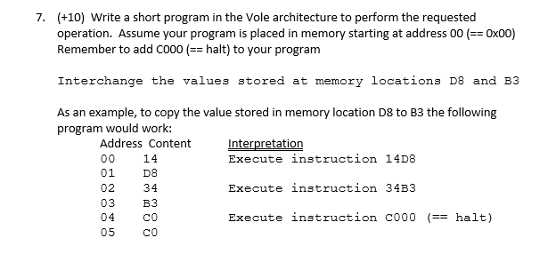 This is a computer acrchitecture style problem for my | Chegg.com