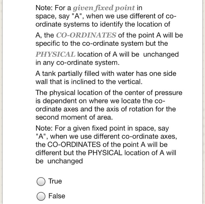 Solved Note: For a given fixed point in space, say "A", when | Chegg.com