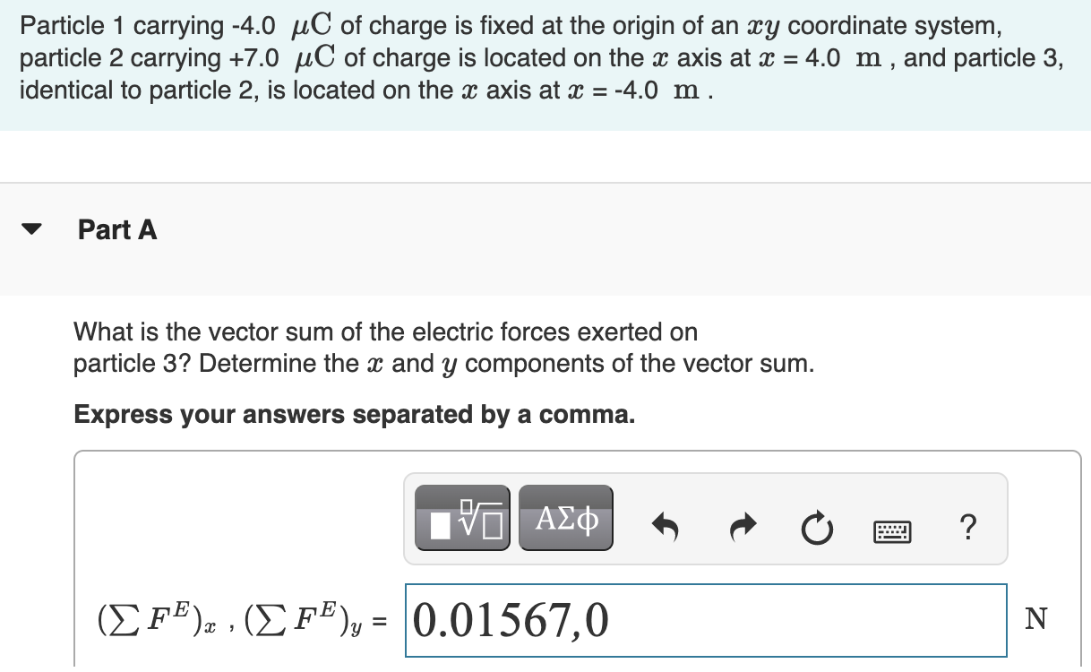 Solved Particle 1 carrying −4.0μC of charge is fixed at the | Chegg.com