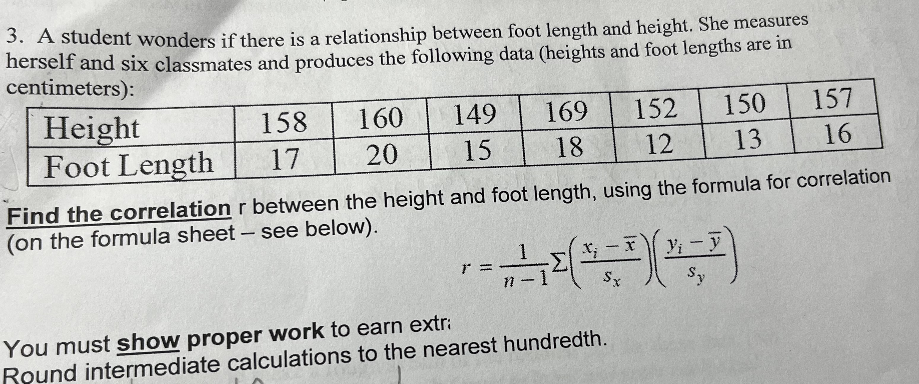 Solved 3. A student wonders if there is a relationship | Chegg.com