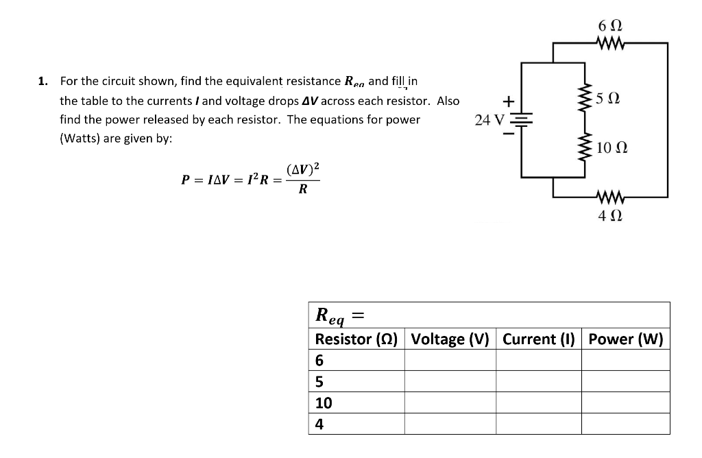 Solved 612 WWW 1. For the circuit shown, find the equivalent | Chegg.com