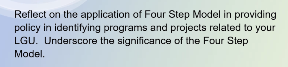 Solved Reflect on the application of Four Step Model in | Chegg.com
