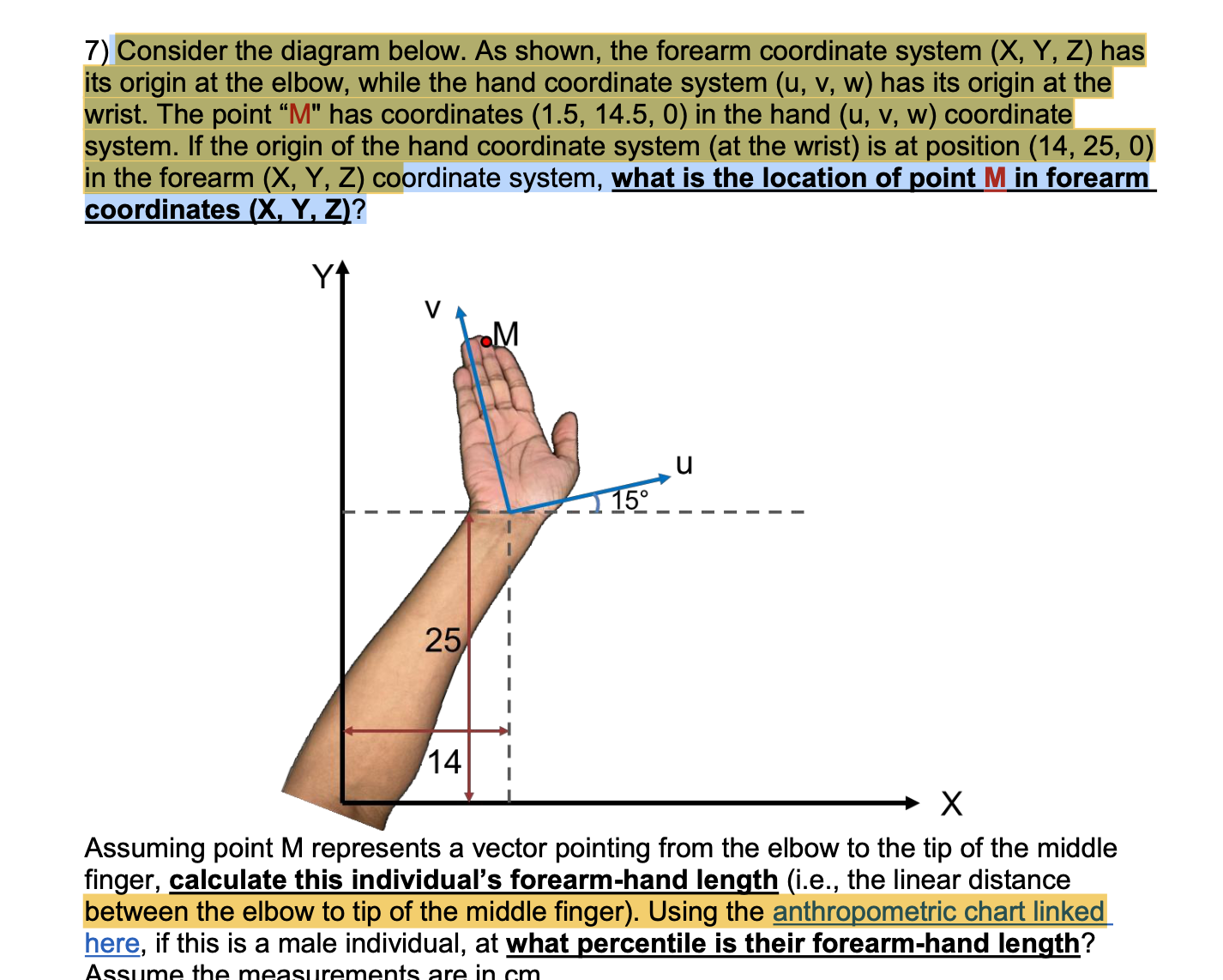 Solved Consider the diagram below. As shown, the forearm | Chegg.com