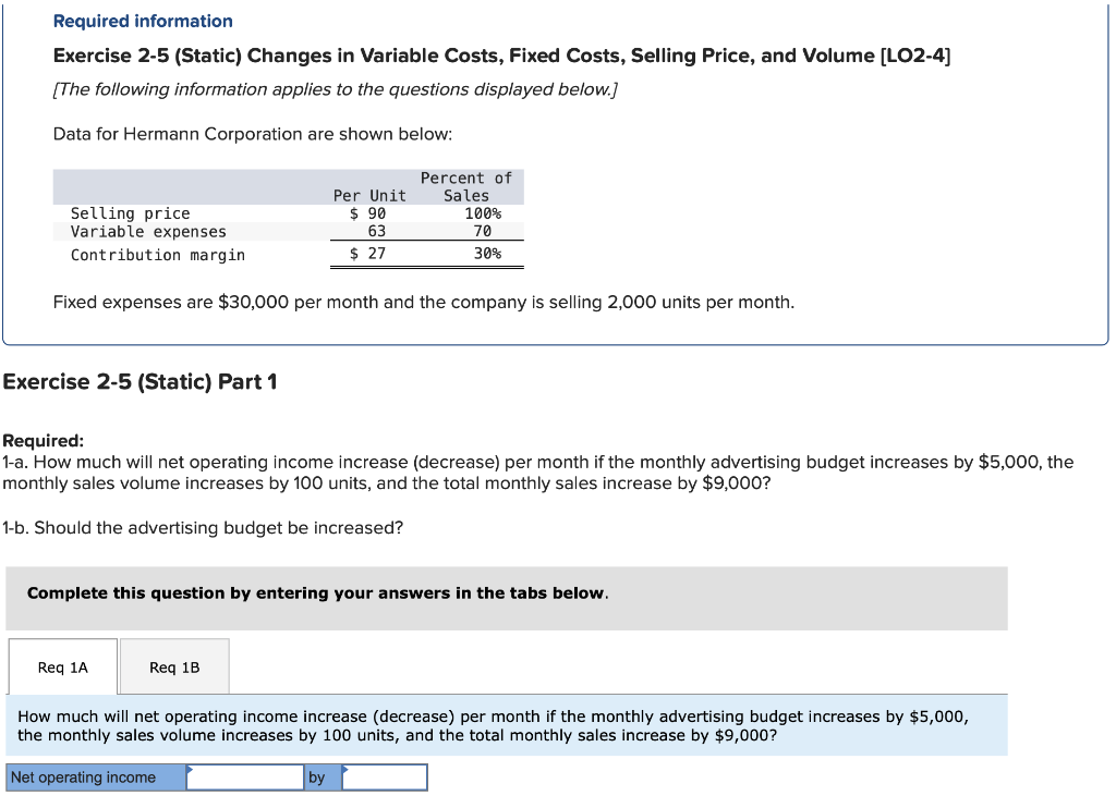 Solved Required information Exercise 2-5 (Static) Changes in | Chegg.com