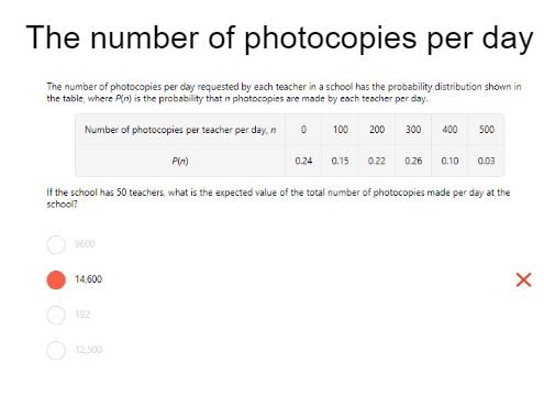 Solved The number of photocopies per day The number of | Chegg.com