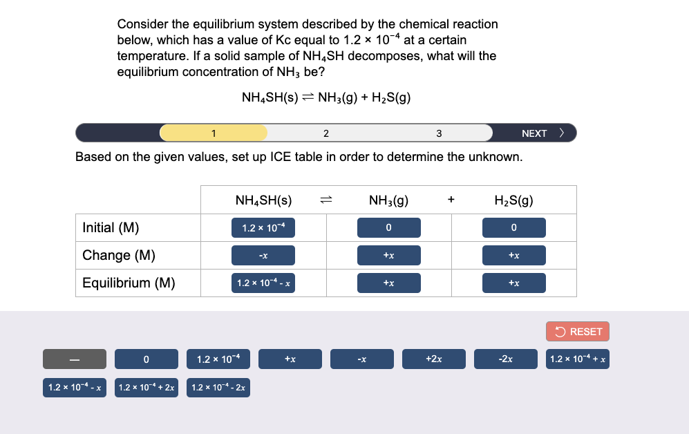 Solved the column for NH3 AND H2S are CORRECT, the problem | Chegg.com