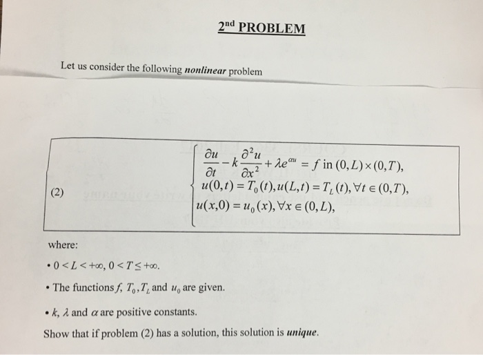 Solved Let us consider the following nonlinear problem | Chegg.com