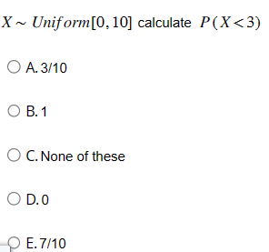 Solved X∼ Uniform [0,10] calculate P(X