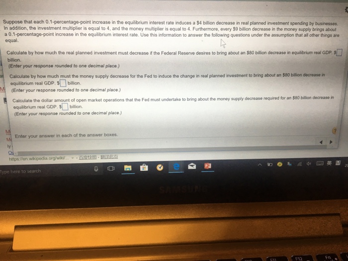 Solved Suppose That Each 0 1 Percentage Point Increase In Chegg