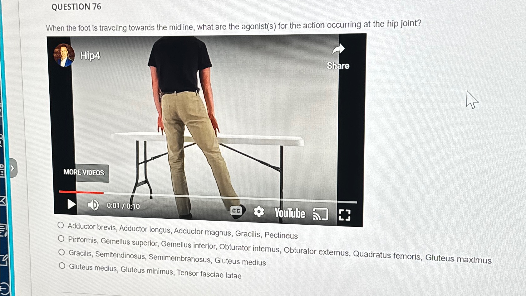 Solved When the foot is traveling towards the midline, what | Chegg.com