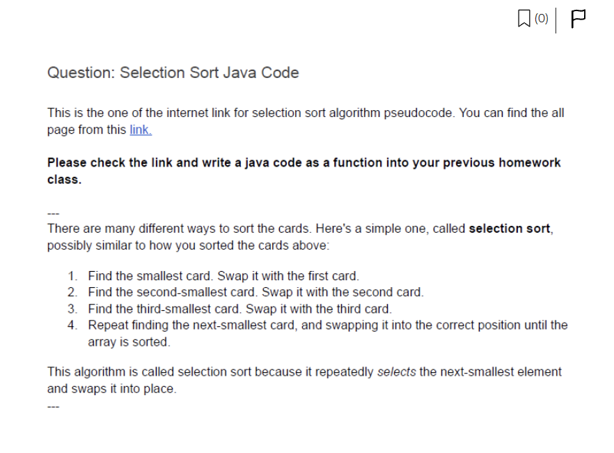Solved Finding the index of the minimum element in a | Chegg.com