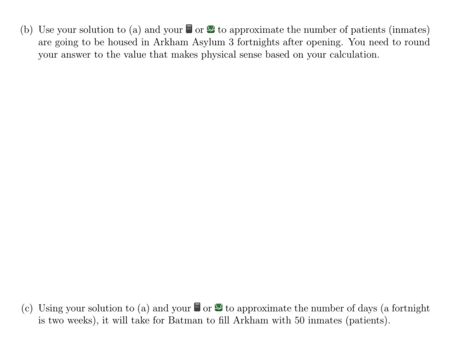 Solved patients (inmates). ﻿Upon opening, Batman supplied | Chegg.com