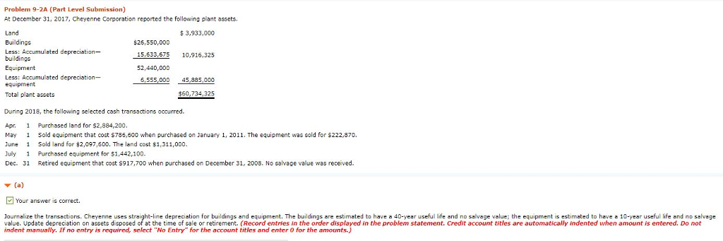 Solved Problem 9-2A (Part Level Submission) At December 31, | Chegg.com