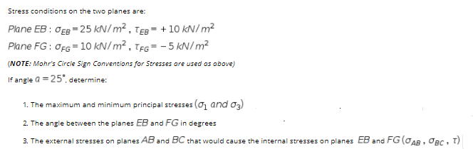 Solved EB and FG are two planes inside a soil element ABCD | Chegg.com