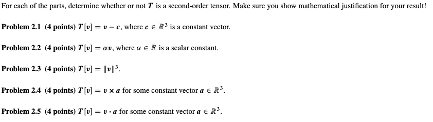 Solved Please help with this Second-Order Tensors | Chegg.com