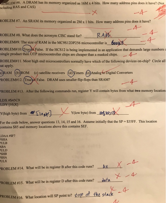 Solved nEM #6. A DRAM has its memory organized as 16M x 4 | Chegg.com