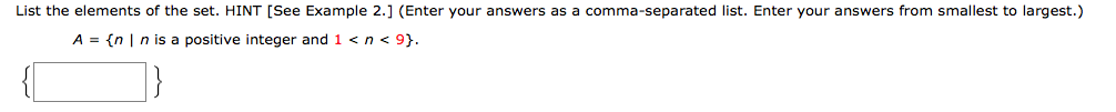 Solved List the elements of the set. HINT [See Example 2.] | Chegg.com
