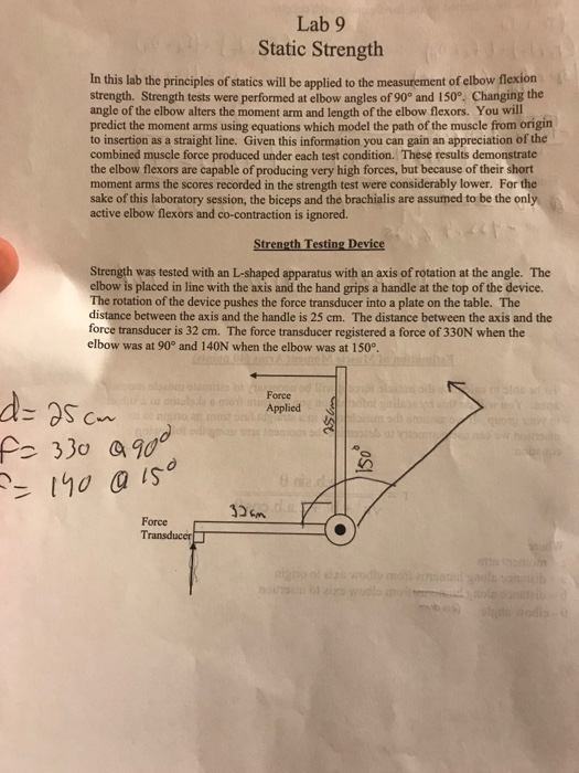Lab 9 Static Strength In this lab the principles of | Chegg.com