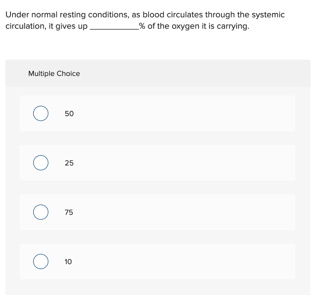 Solved Under normal resting conditions, as blood circulates | Chegg.com