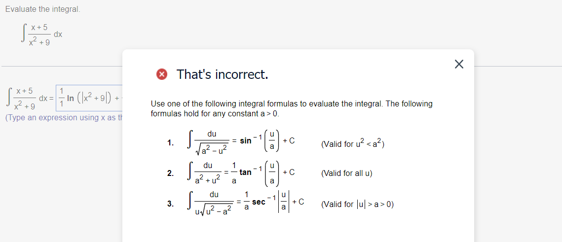 Solved Evaluate the integral. ∫x2+9x+5dx | Chegg.com