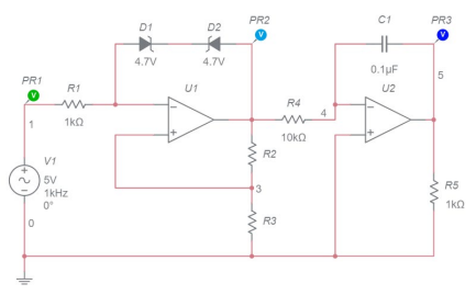 Solved This circuit that combines double-bounded comparator | Chegg.com