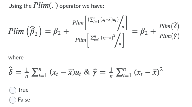 Solved Consider the SLR model under classical assumptions: | Chegg.com