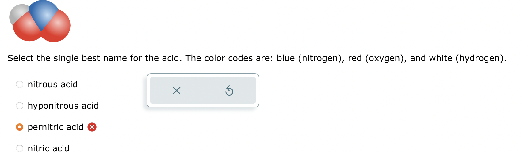 Solved nitrous acid hyponitrous acid pernitric acid nitric | Chegg.com