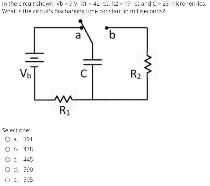 Solved In the circuit shown, Vb = 9 V, R1 = 42 k12, R2 = 17 | Chegg.com