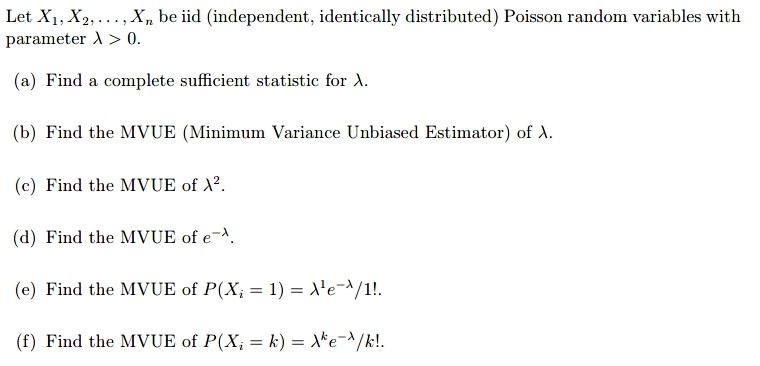 Solved Let X1, X2, ..., X, be iid (independent, identically | Chegg.com
