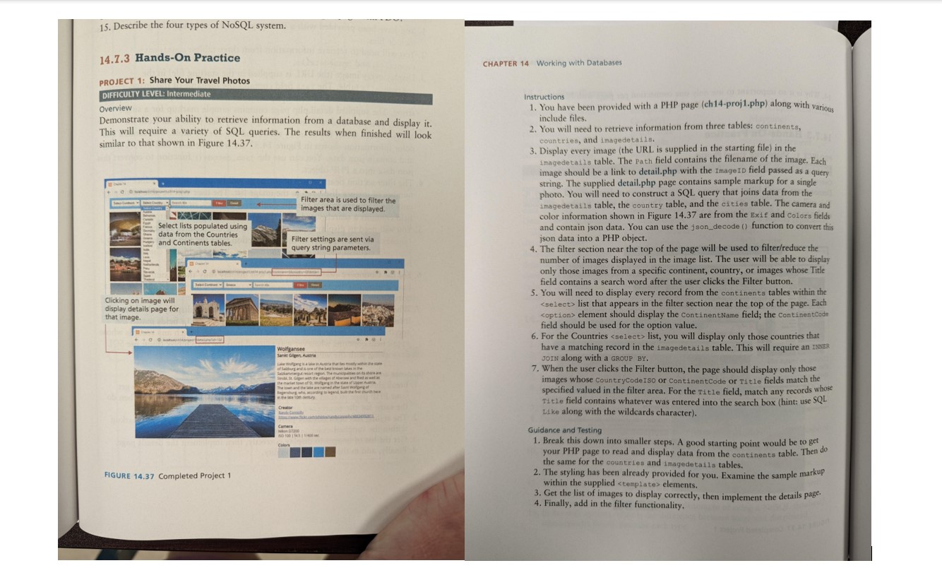 Solved 14.7.3 Hands-On Practice PROJECT 1: Share Your Travel | Chegg.com