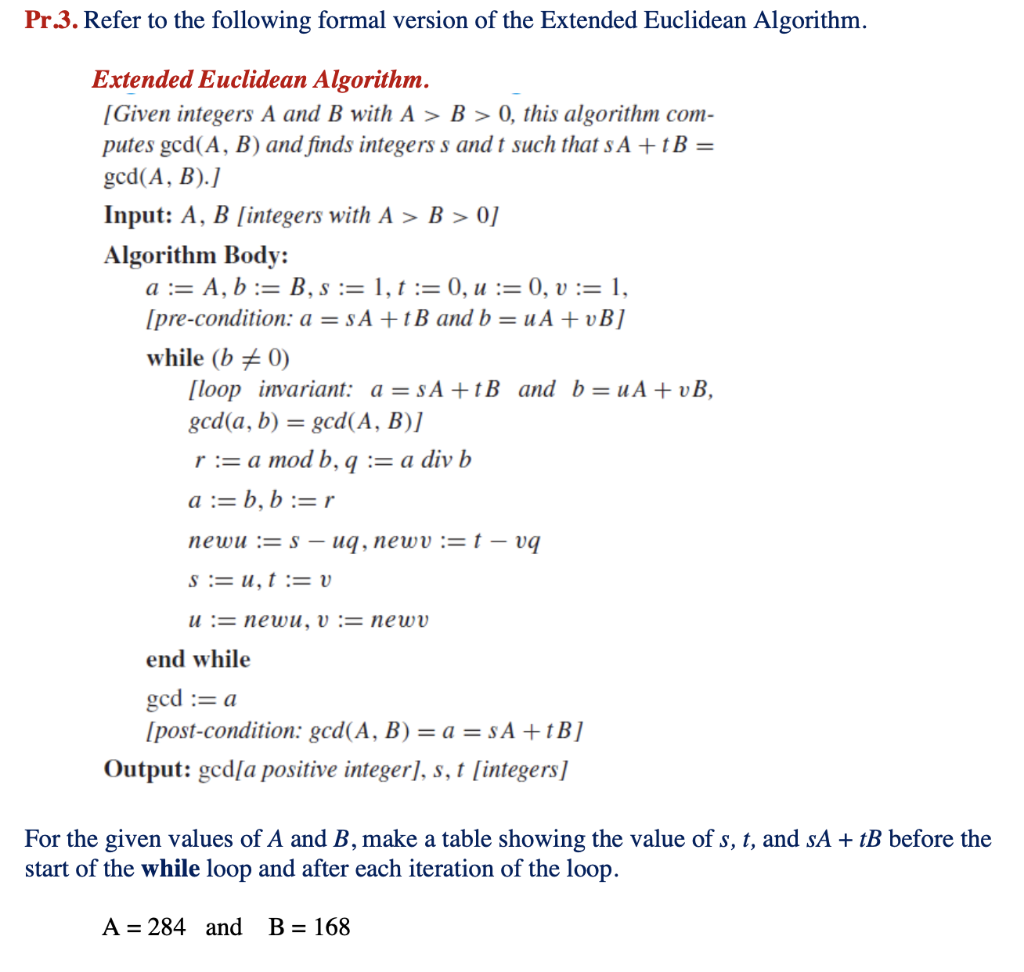 Solved Pr.3. Refer to the following formal version of the | Chegg.com