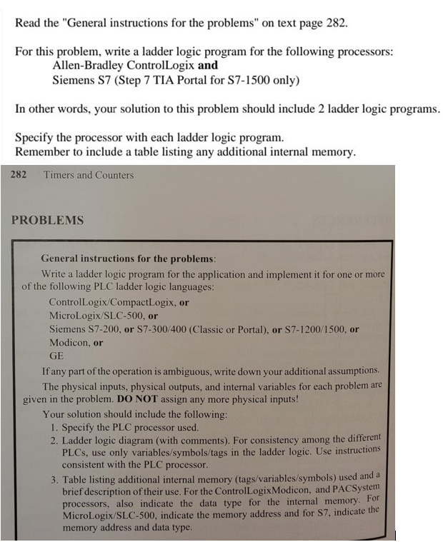 Solved Read the "General instructions for the problems" on | Chegg.com