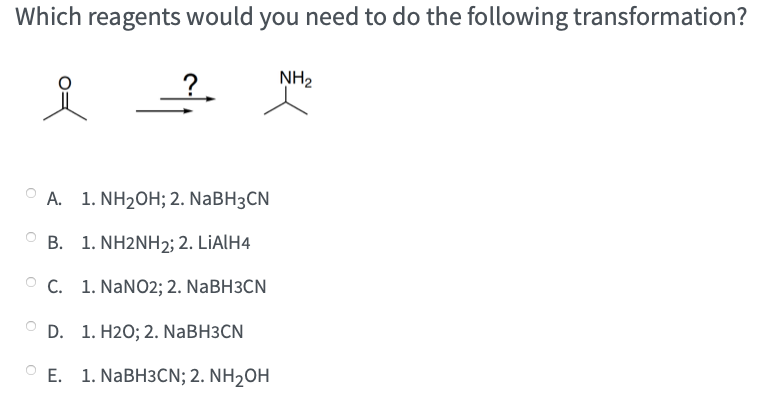 Solved Which reagents would you need to do the following | Chegg.com