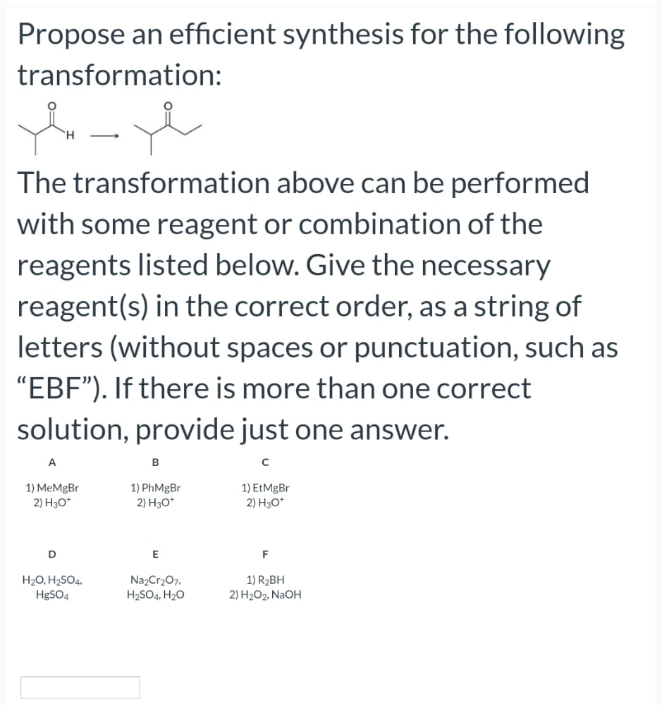 Solved Propose an efficient synthesis for the following | Chegg.com