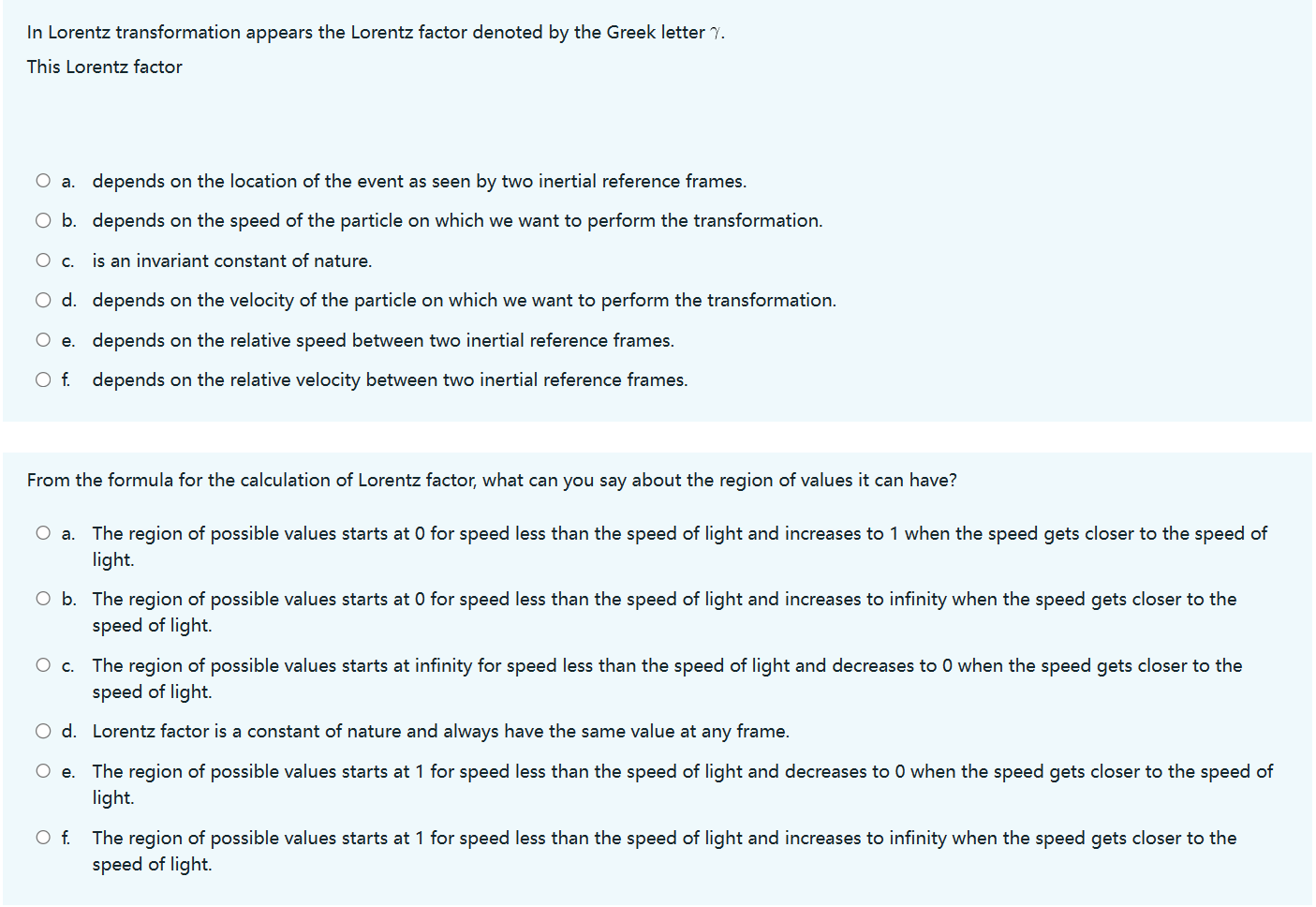 Solved In Lorentz transformation appears the Lorentz factor | Chegg.com