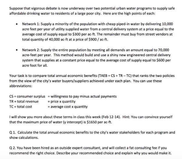 Suppose that vigorous debate is now underway over two | Chegg.com