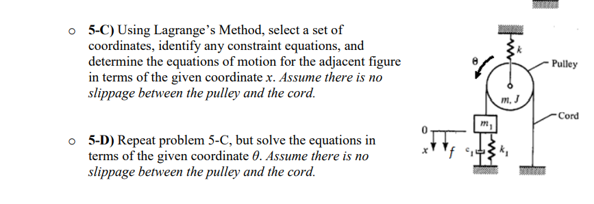 5-C) Using Lagrange's Method, select a set of | Chegg.com