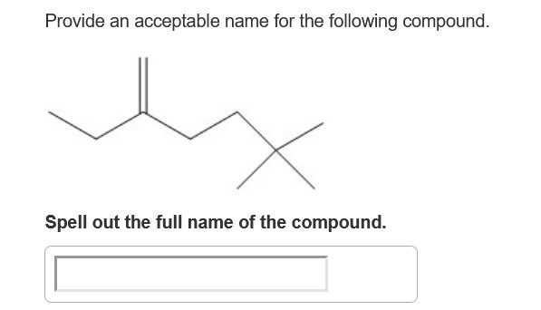 Solved Provide an acceptable name for the following | Chegg.com