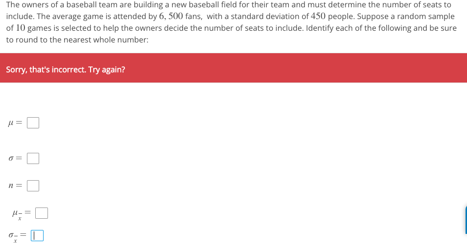 Solved The owners of a baseball team are building a new | Chegg.com