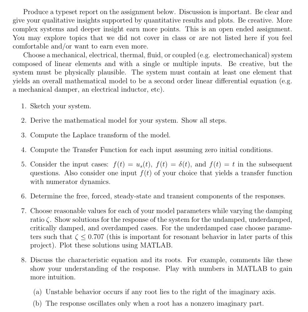 Solved Produce a typeset report on the assignment below. | Chegg.com