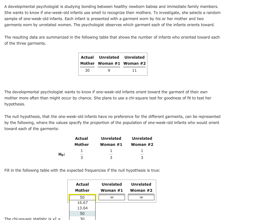 Solved A developmental psychologist is studying bonding | Chegg.com
