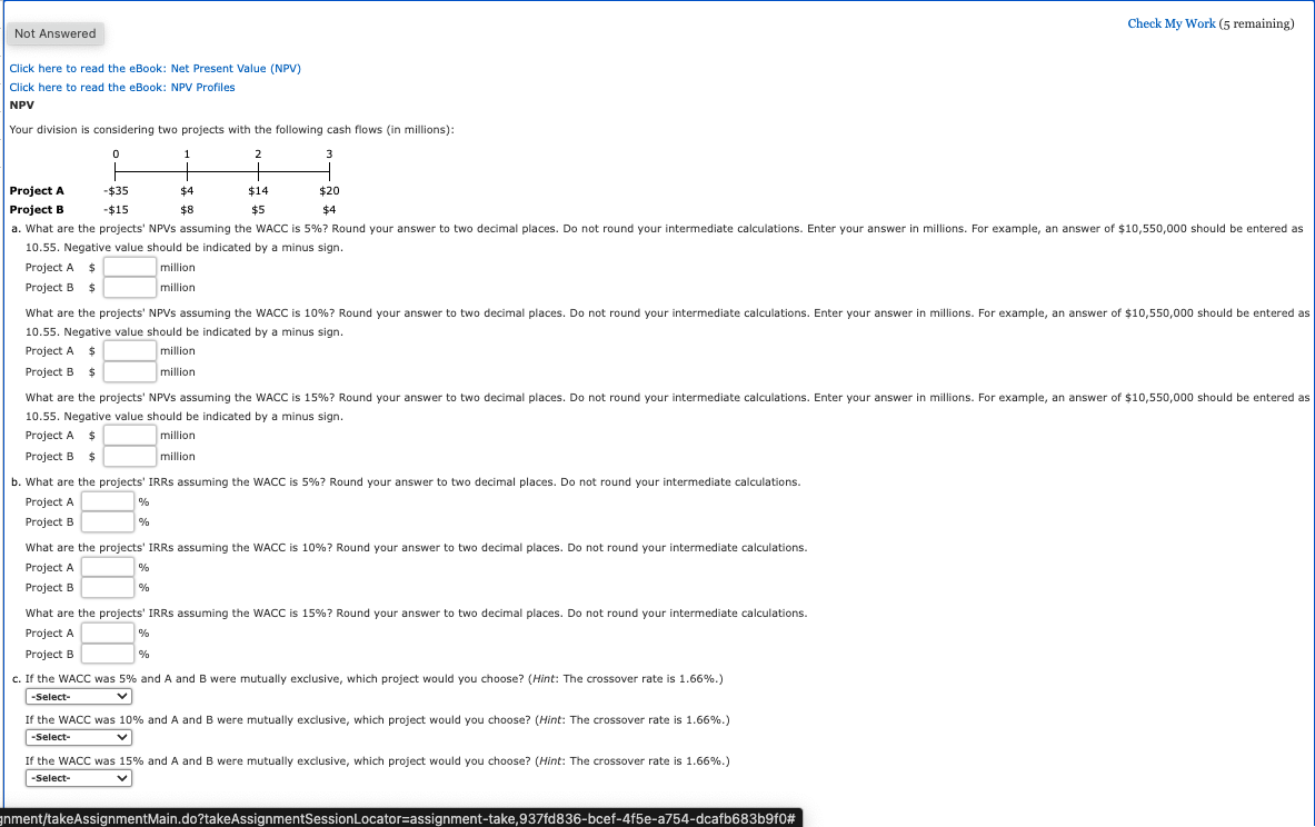 Solved Check My Work (5 remaining) Click here to read the | Chegg.com