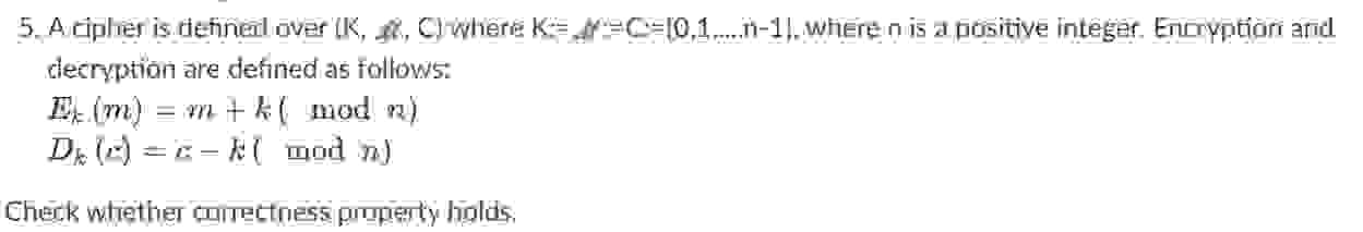 Solved decryption are defined as | Chegg.com