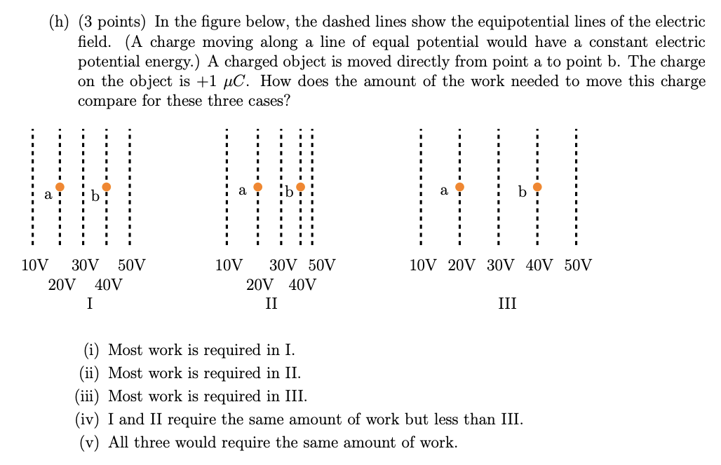 Solved (h) (3 points) In the figure below, the dashed lines | Chegg.com