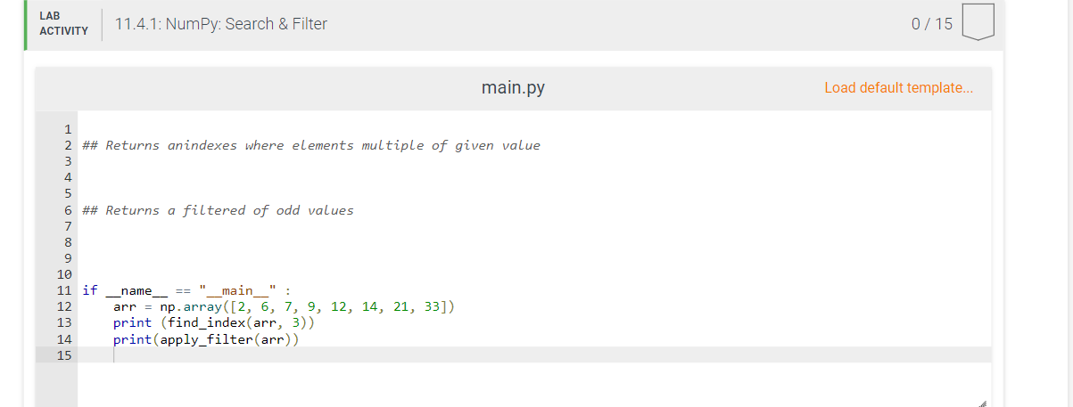 Solved For this exercise, we are going to write two | Chegg.com