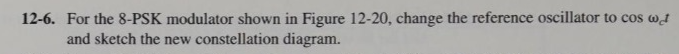 Solved 12-6. For the 8-PSK modulator shown in Figure 12−20, | Chegg.com